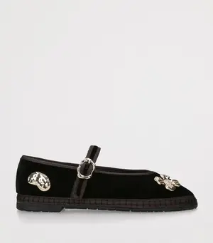 FLABELUS Velvet Mae Pierre Mary Jane Flats