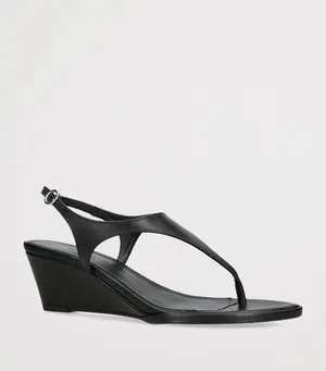 AeydĒ Leather Wedge Sandals