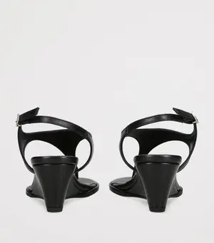 AeydĒ Leather Wedge Sandals