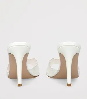 GIANVITO ROSSI Lace Yvonne Mules 85