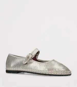 FLABELUS Flor Mary Jane Flats - Nude