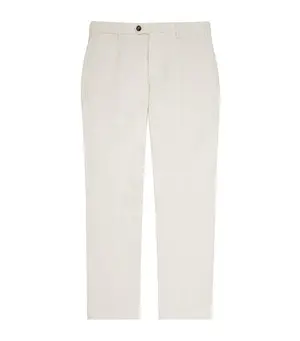 Pal Zileri Stretch-cotton Twill Chinos - White