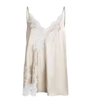 TORLOWEI Silk Lace Elsa Camisole - Ivory