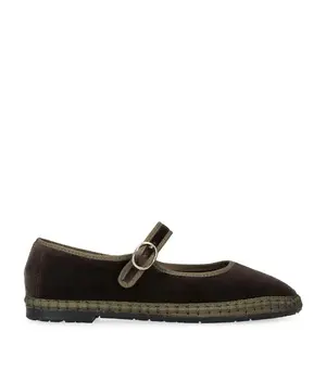 FLABELUS Velvet Ulla Mary Janes - Brown