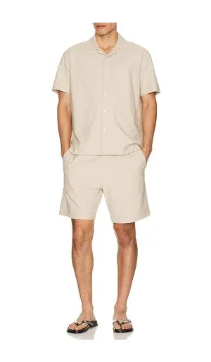 Theory Soft Terry Short - Warm Silver Cloud