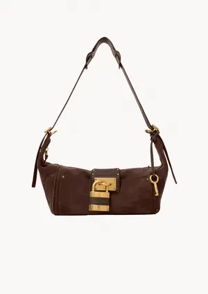 Chloé Shoulder Bag With Padlock Detail - Kohl Brown