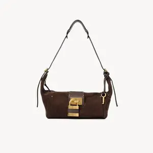 Chloé Shoulder Bag With Padlock Detail - Kohl Brown