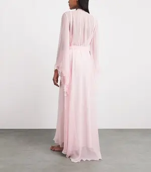Rosamosario Silk Georgette Embellished Robe