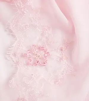 Rosamosario Silk Georgette Embellished Robe