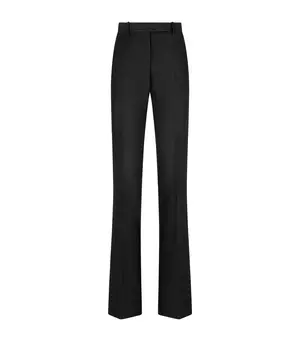 TOM FORD Wool-silk Tailored Trousers - Black