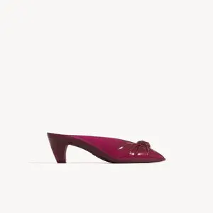 Chloé Chloé Transparent TPU Jelly Mules With Knot Detail Grenat