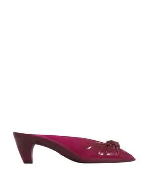Chloé Transparent Tpu Jelly Mules With Knot Detail - Grenat