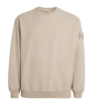 Stone Island Cotton-blend Ghost Sweatshirt - Beige