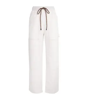 Rag & Bone Linen Atlas Wide-leg Trousers - White