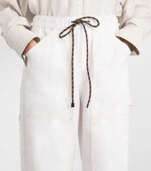 Rag & Bone Linen Atlas Wide-leg Trousers
