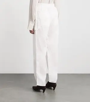 Rag & Bone Linen Atlas Wide-leg Trousers