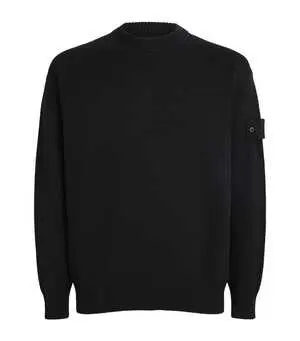 Stone Island Cotton-cashmere Ghost Sweater - Black