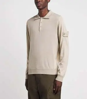 Stone Island Virgin Wool Ghost Polo Sweater