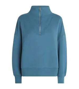 Varley Doublesoft Hawley Half-zip Sweatshirt Blue