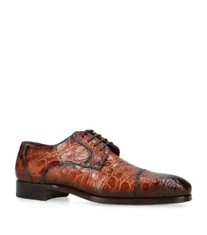Magnanni Crocodile Leather Oxford Shoes