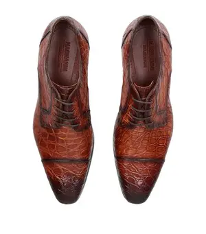 Magnanni Crocodile Leather Oxford Shoes