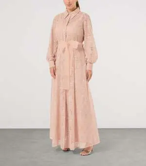 Marina Rinaldi Embroidered Maxi Shirt Dress