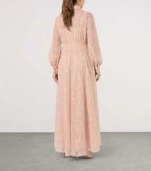 Marina Rinaldi Embroidered Maxi Shirt Dress