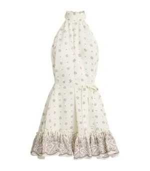 Devon Windsor Bandana Print Selma Mini Dress - Ivory