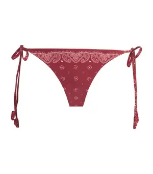 Devon Windsor Bandana Print Eadie Bikini Briefs - Red
