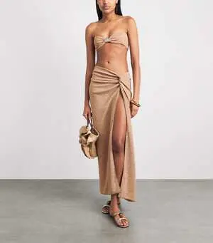 Devon Windsor Glitter Knot Maxi Skirt