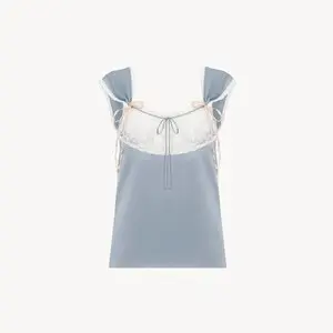 Chloé Chloé Lace Trimmed Camisole Ash Blue