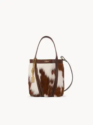 Chloé Calfskin And Calf-hair Tote - Chocolate