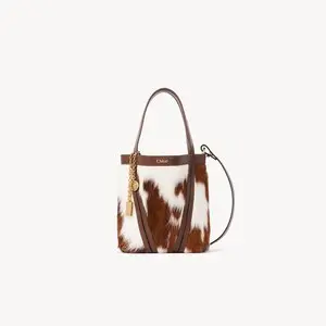 Chloé Chloé Calfskin And Calf-Hair Tote Chocolate