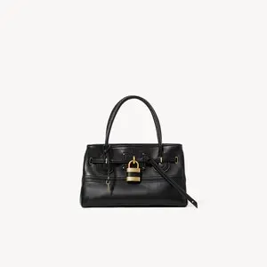 Chloé Leather Lock Bag - Black