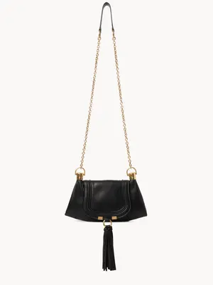 Chloé Leather Shoulder Bag With Gold Tone Hardware - Black