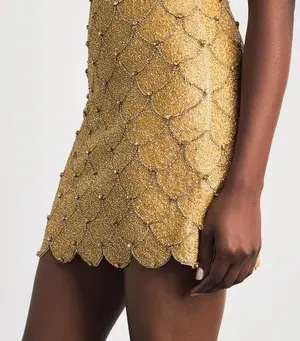 Alice + Olivia Embellished Nina Mini Dress