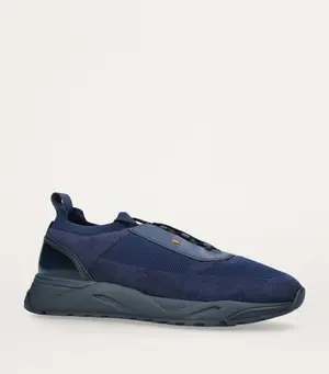 Santoni Technical-knit Runner Sneakers