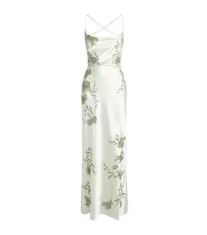 Alice + Olivia Embellished Montana Maxi Dress - Green
