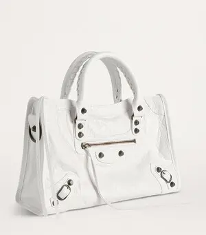 Balenciaga Small Lambskin Le City Top-handle Bag - White