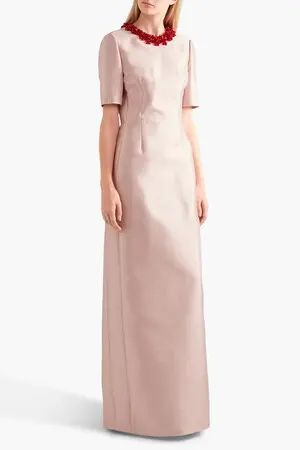 Prada Embellished Wool And Silkblend Gown
