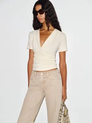 REFORMATION Larah Knit Top - Ivory