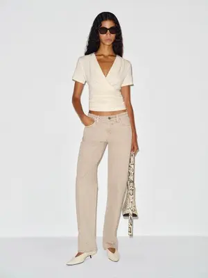 REFORMATION Larah Knit Top - Ivory