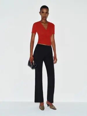 REFORMATION Larah Knit Top - Red