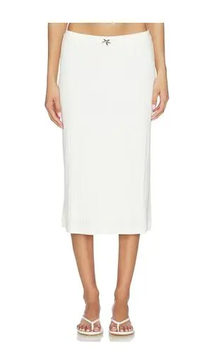 Lacoste Pointelle Knit Midi Skirt