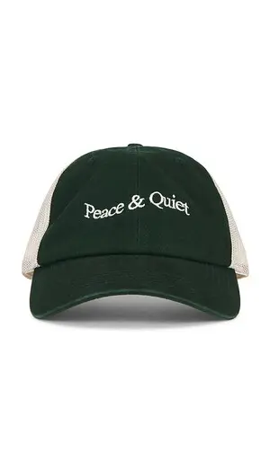 MUSEUM OF PEACE & QUIET Wordmark Trucker Dad Hat In Green - Forest