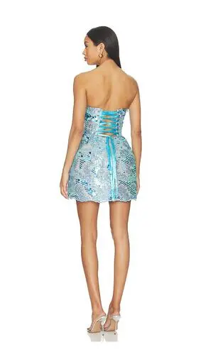 BRONX BANCO Sequin Maraya Strapless Mini Dress