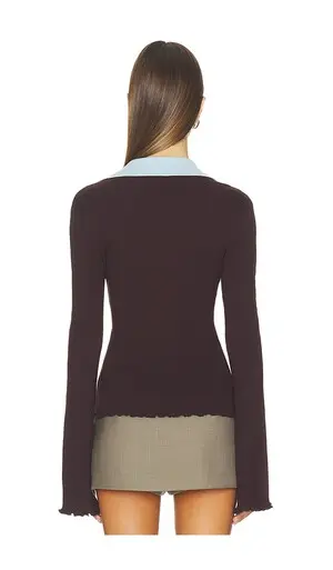 Joe's Jeans The Riley Polo Sweater In Brown
