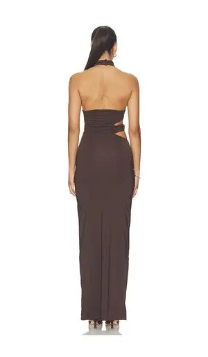 MAYGEL CORONEL Tempus Maxi Dress In Brown