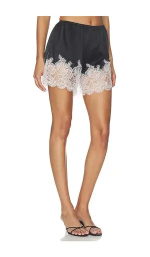 Delfi Silk Blend Lace Trim Shorts