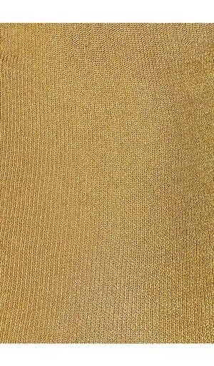 GUIZIO Elsie Cowl Neck Metallic Knit Dress - Gold